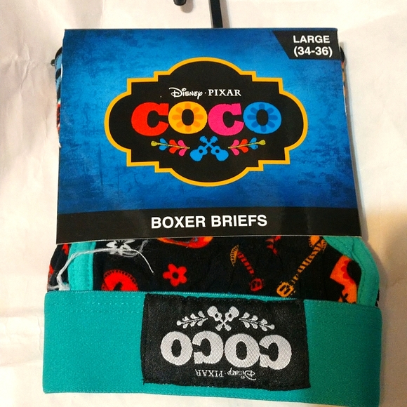 Disney | Underwear & Socks | Disney Pixar Coco Skull Toss Boxer Briefs ...